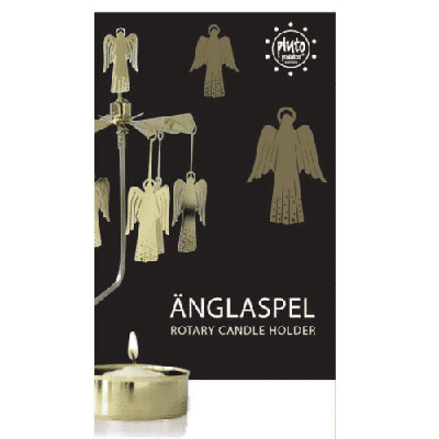 Pluto - Engelspiel, Karussell, Kerzenhalter - Goldener Engel, 16,5 × 6 ...